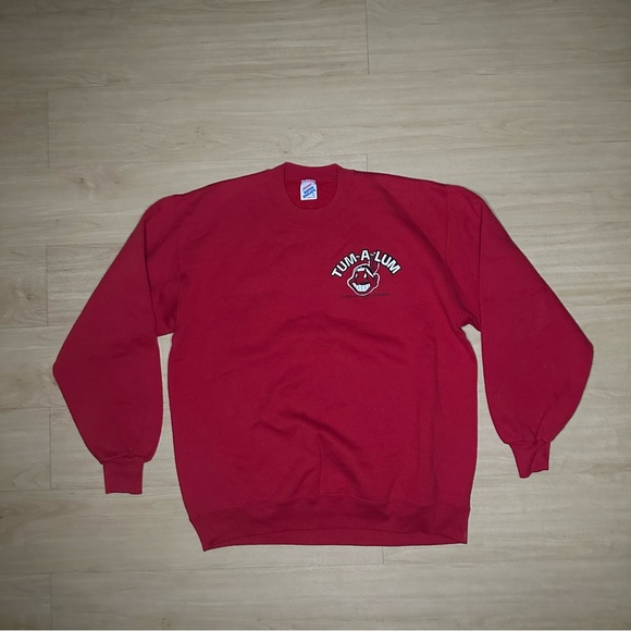 Jerzees | Sweaters | Vintage 9s Red Cleveland Indians Mlb Baseball ...
